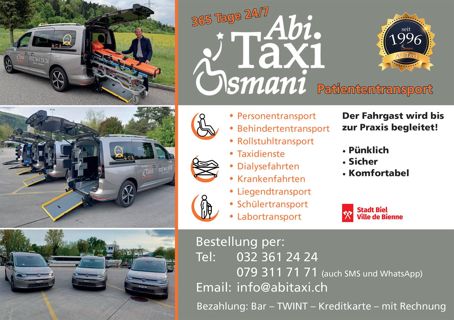 Abi Taxi Osmani: Erfahrener Personentransport auf Top-Niveau